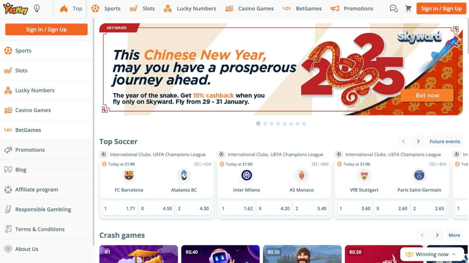 YesPlay Casino | Best Online Casino for Slots, Bonuses & Betting in SA